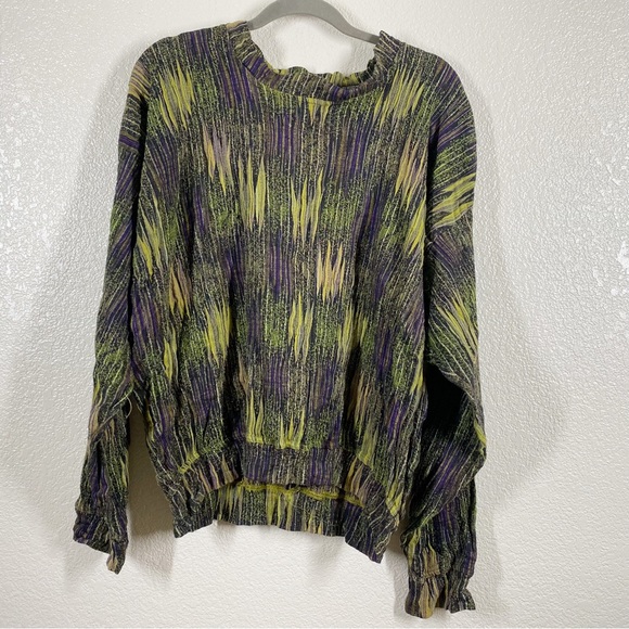 Jhane Barnes | Sweaters | Vintage Jhane Barnes Crinkle Crewneck Sweater 9s | Poshmark